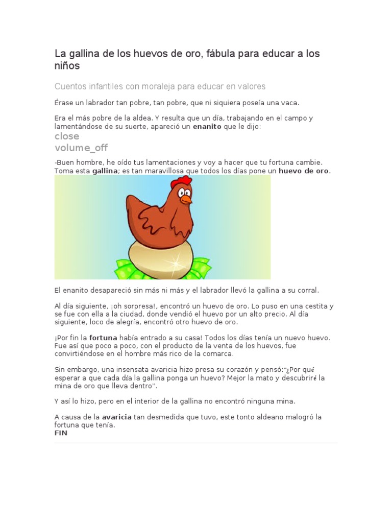 La gallina de los huevos de oro | PDF