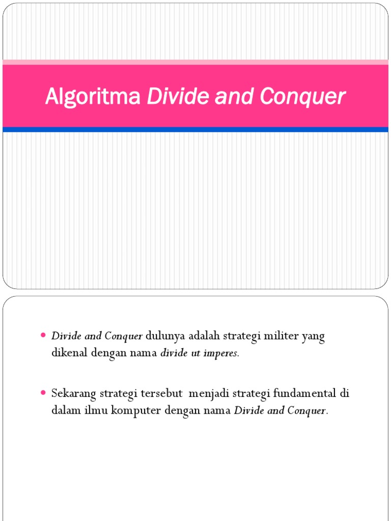 M11 - Algoritma Divide and Conquer | PDF