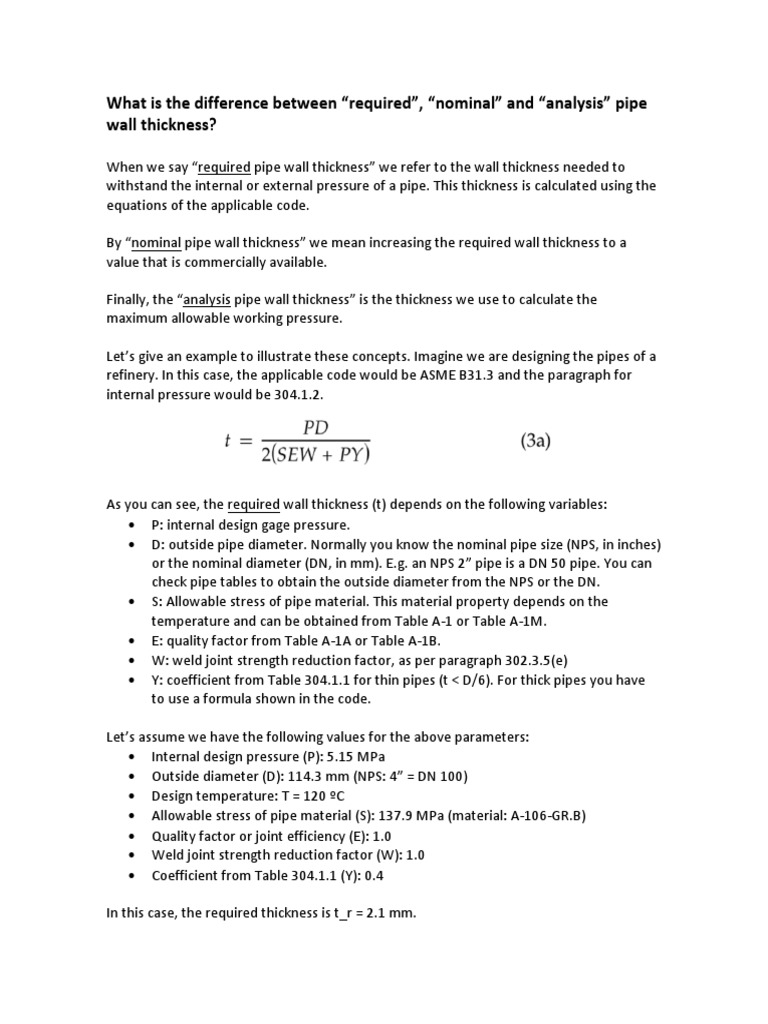 What Is The Difference Between "Required", "Nominal" and "Analysis ...