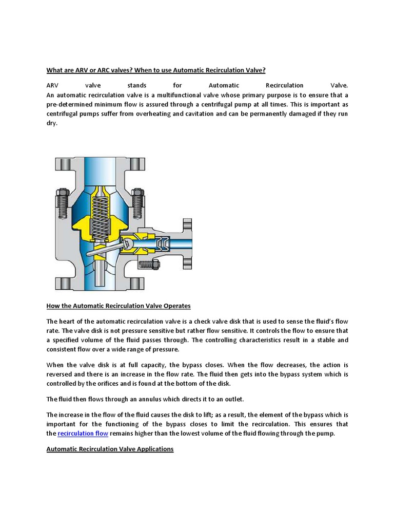 What Are ARV or ARC Valves? When To Use Automatic Recirculation Valve ...