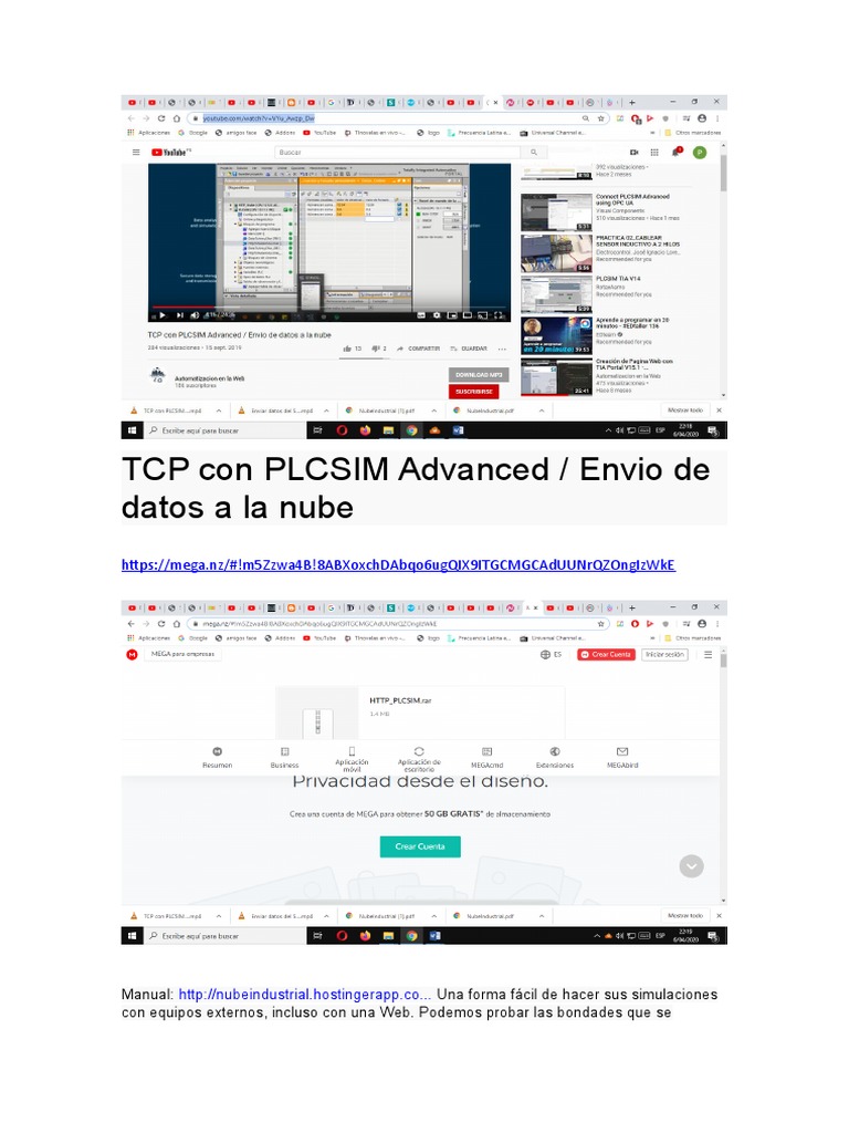 TCP Con PLCSIM Advanced | PDF