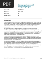 Assignment Brief For HND in Business Unit 6 Managing A Successful ...