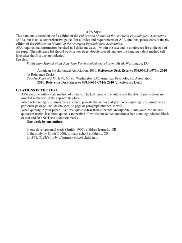 APA Style - Docx DIFFERENCES 5 AND 6 PDF | PDF | American Psychological ...