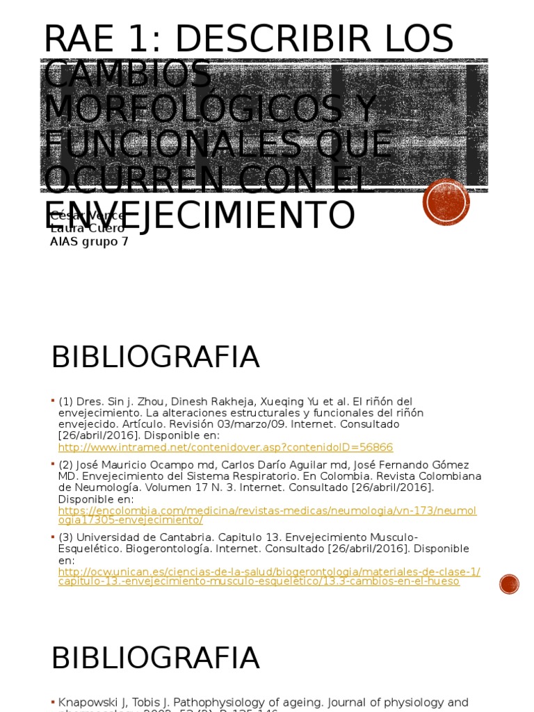 Cambios Funcionales del Envejecimiento | PDF | Hueso | Sistema respiratorio