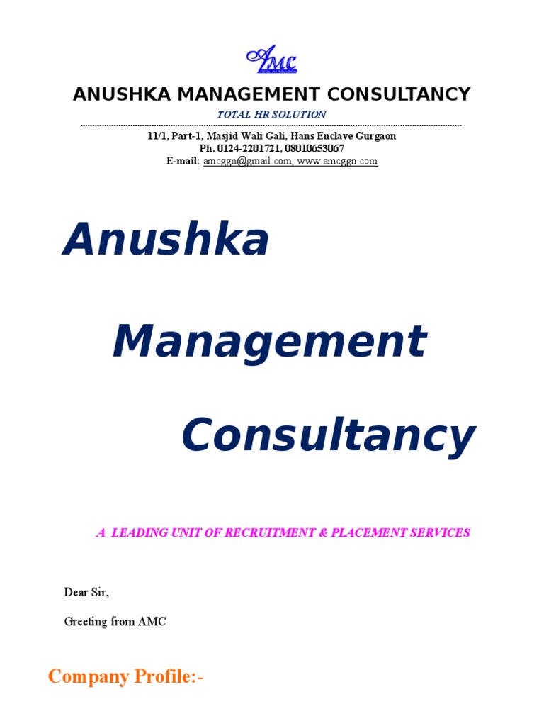 Consultancy Profile | PDF | Recruitment | Consultant