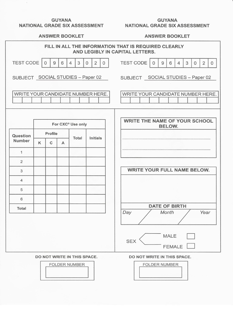 National Grade 6 Assessment - 2018 - Social Studies P2 PDF | PDF