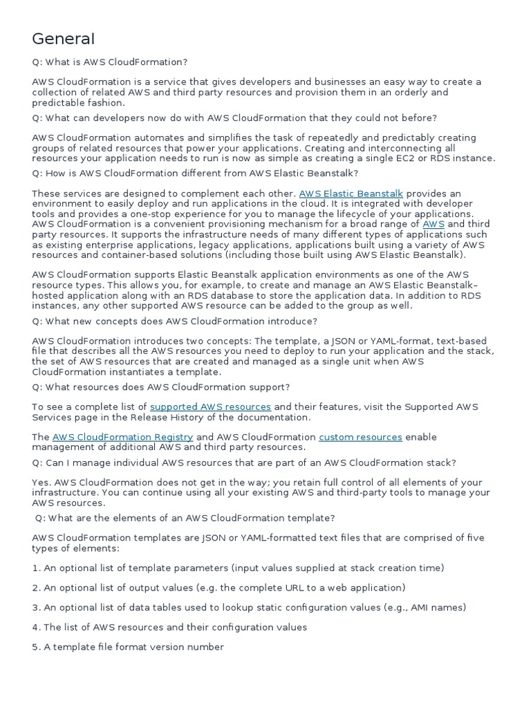 Cloud Formation | PDF | Amazon Web Services | Computer Engineering