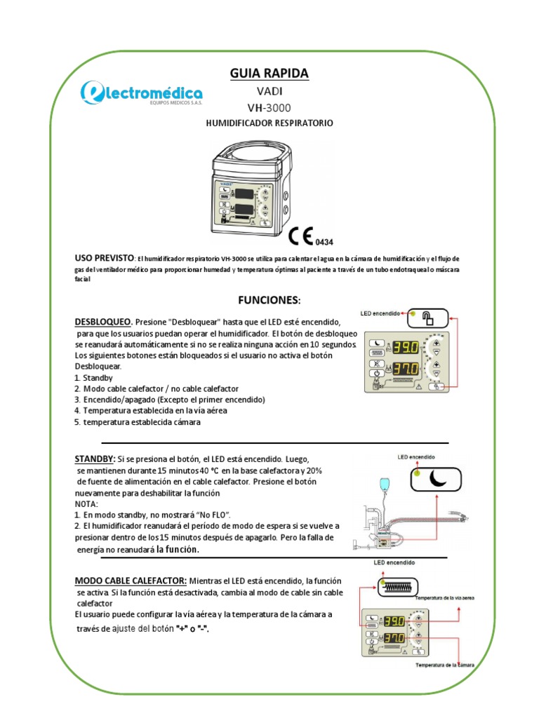 GUIA RAPIDA Humidificador VADI VH-3000 | PDF | Diodo emisor de luz ...