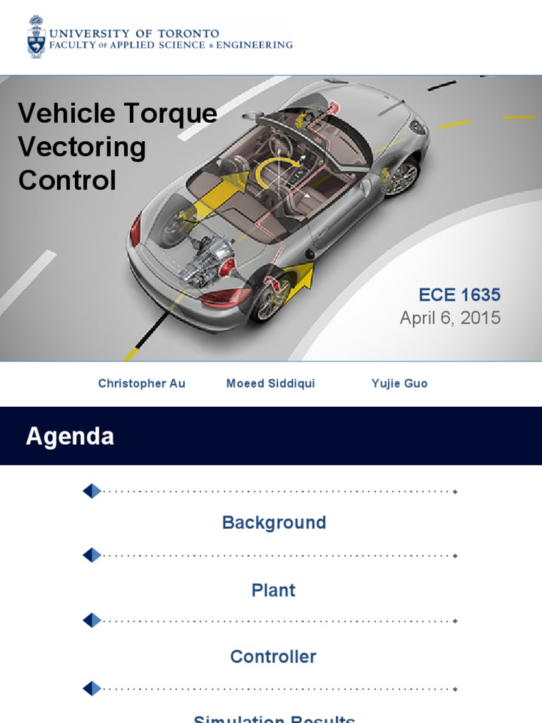 Vehicle Torque Vectoring Control: April 6, 2015 | PDF | Control Theory | Systems Theory