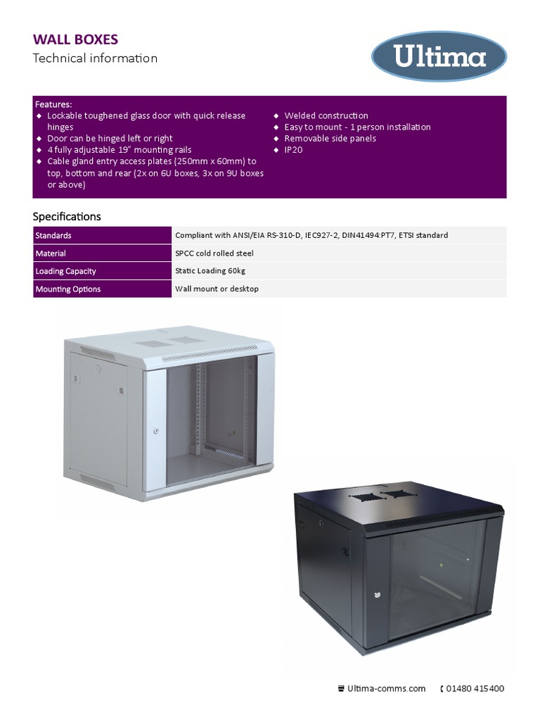 Wall Boxes: Technical Informa On | PDF | Building Engineering ...
