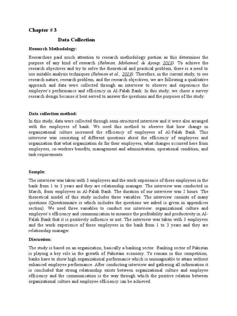 Chapter # 3 Data Collection: Research Methodology | Download Free PDF ...