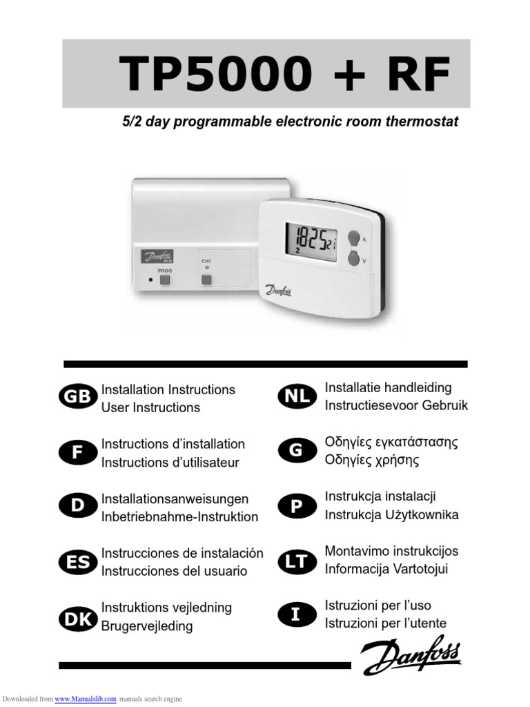 tp5000 RF | PDF | Thermostat | Mains Electricity