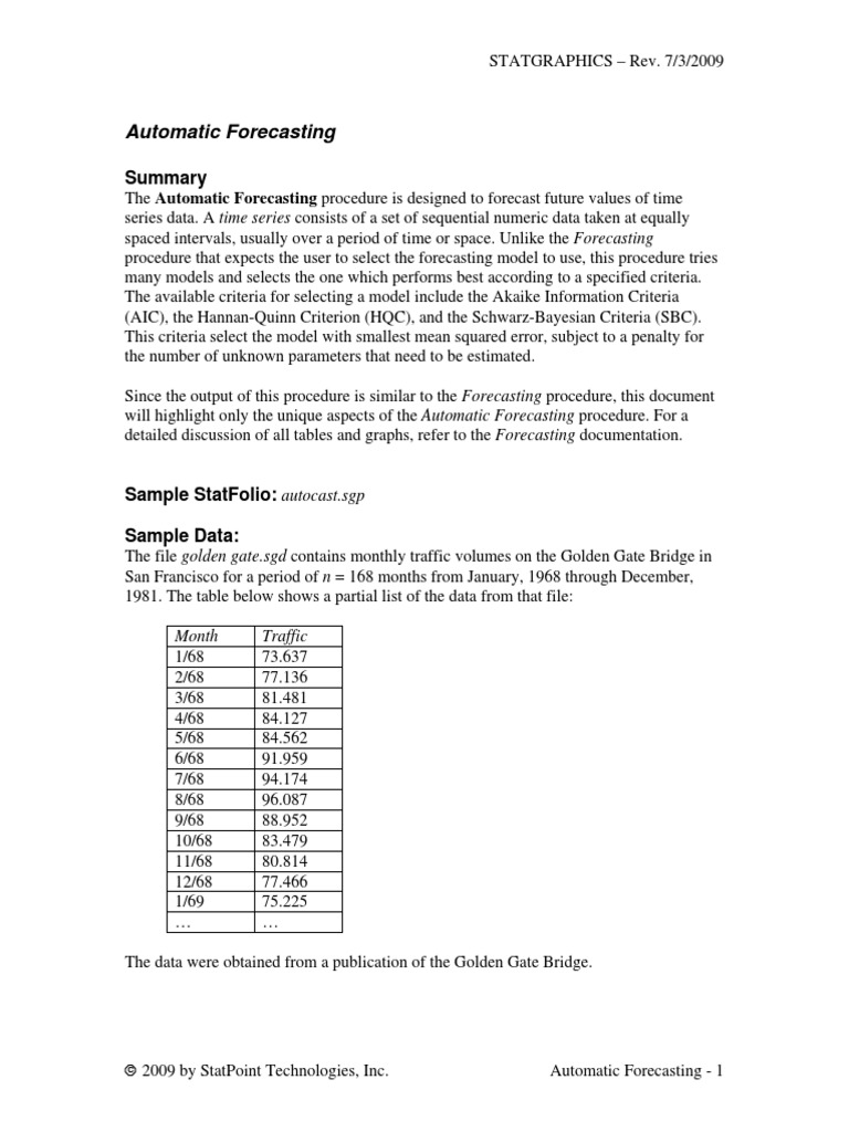 Automatic Forecasting | PDF | Autoregressive Integrated Moving Average | Mean Squared Error