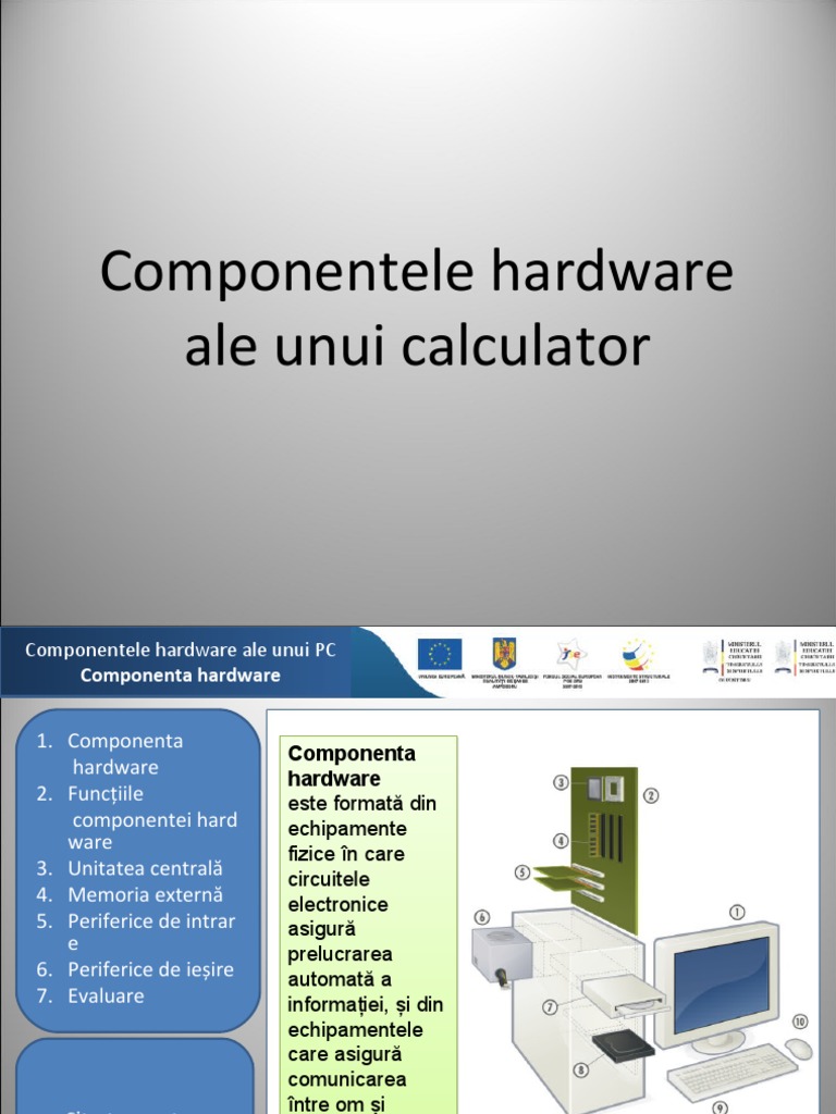 Componentele Hardware Ale Unui Calculator | PDF