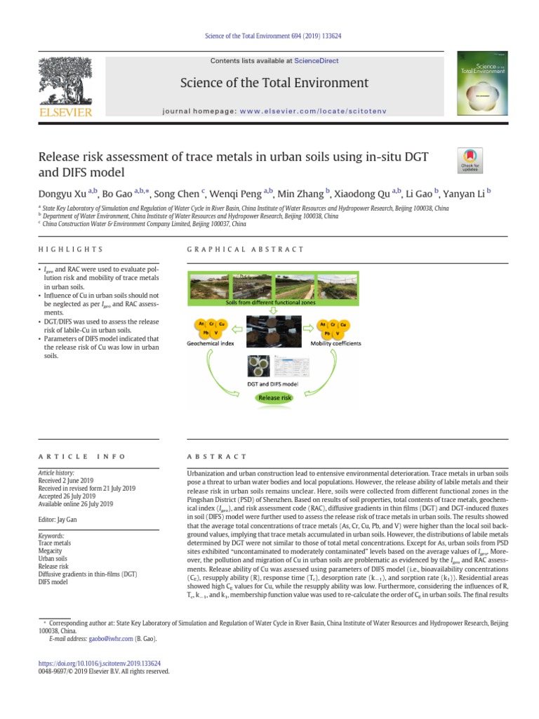 Science of The Total Environment | PDF | Chromium | Soil