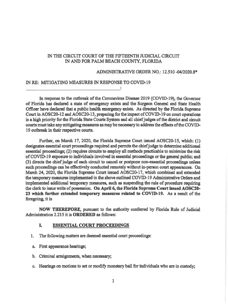 Chief Judge Krista Marx's Administrative Order No. 12.510-04/2020.8 | PDF