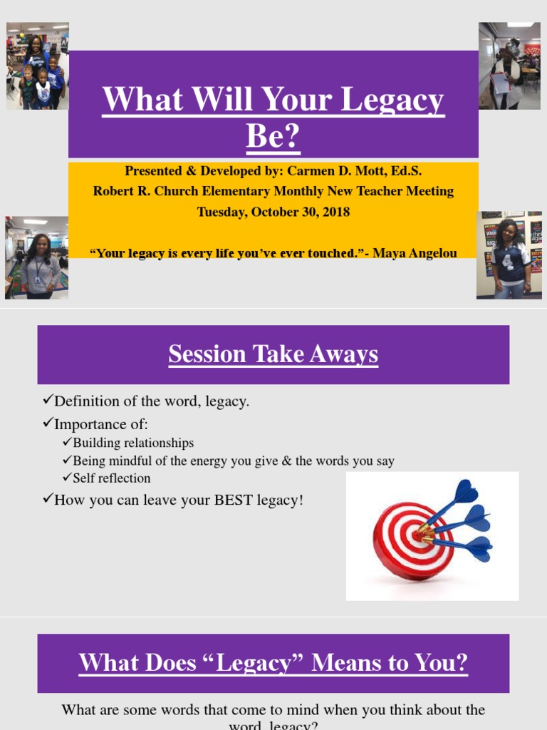 What Will Your Legacy Be | PDF
