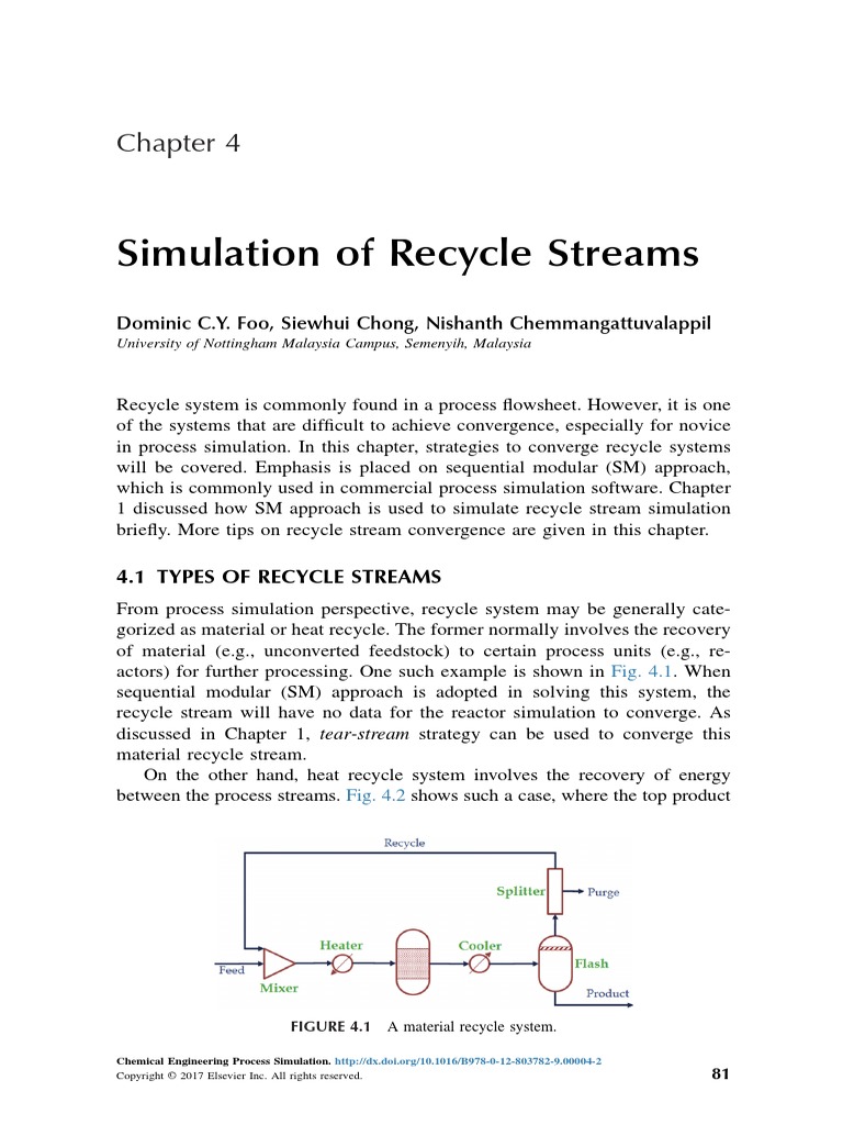 4.1 Types of Recycle Streams | PDF | Distillation | Recycling
