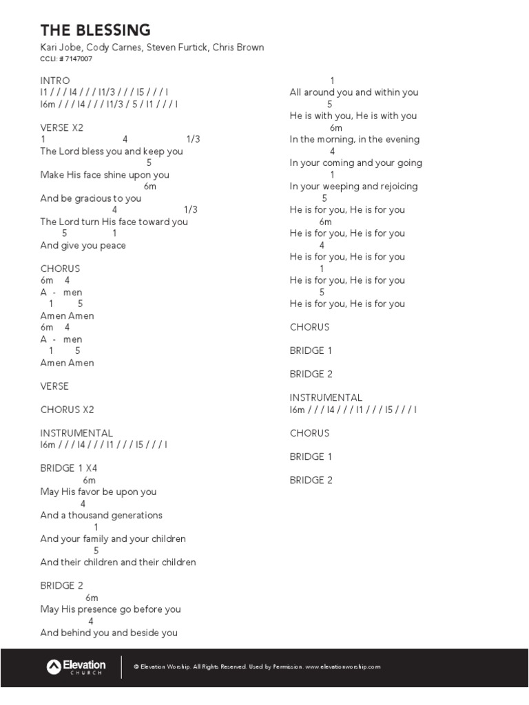 The Blessing Number Chart | PDF | Christian Music | Contemporary ...