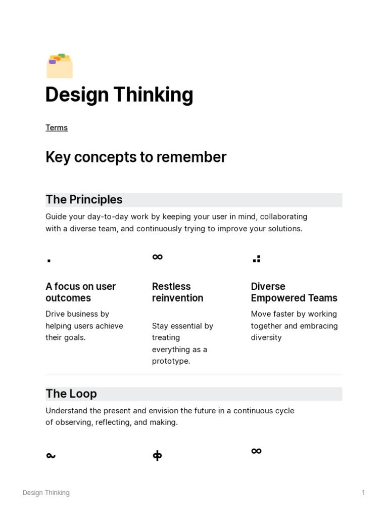 Design Thinking: Key Concepts To Remember | PDF | Design Thinking ...