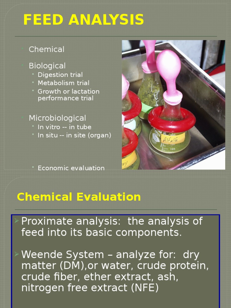 Feed Analysis: Chemical Biological | PDF | Dietary Fiber | Diet & Nutrition