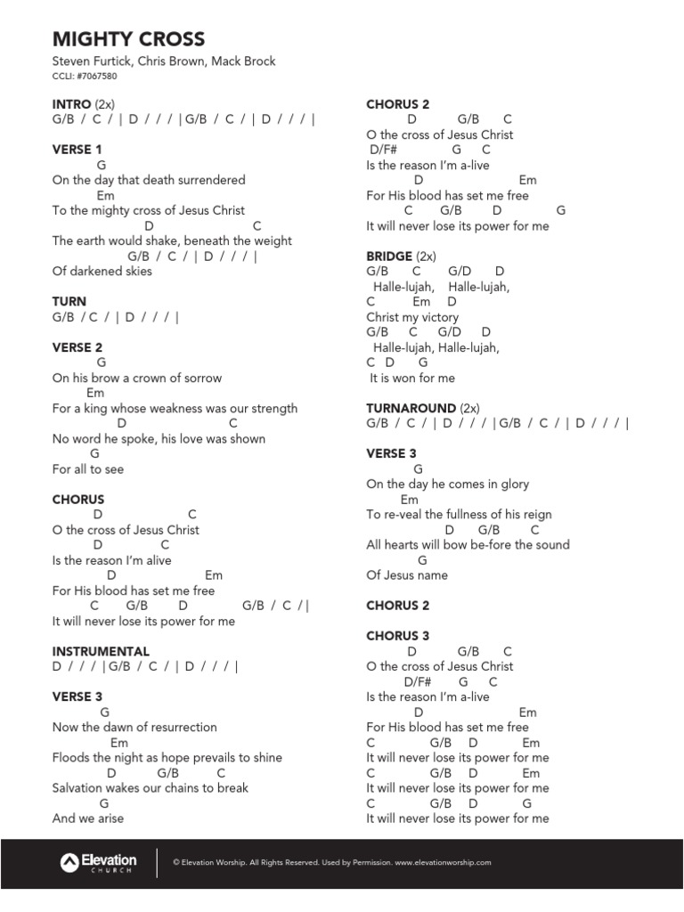 MIghty Cross Chords | PDF | Song Structure | Religious Behaviour And ...
