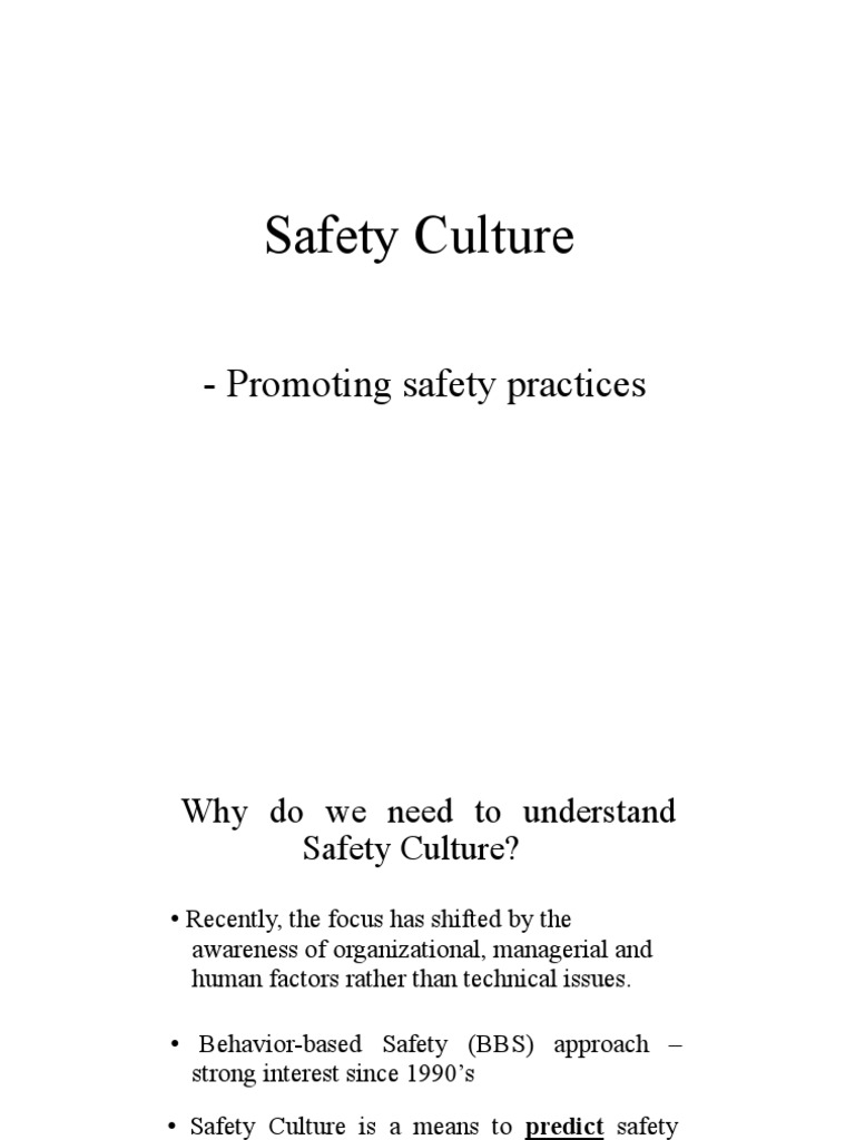 11 - Safety Health - Safety Culture PDF | PDF | Safety | Occupational ...
