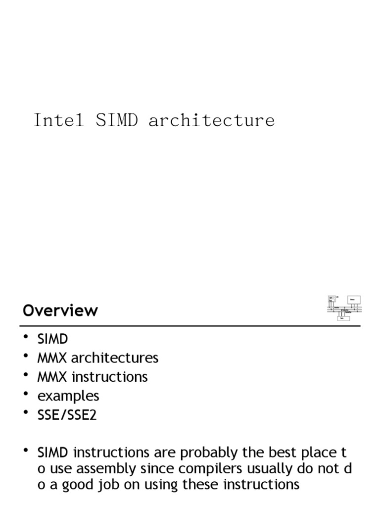 Intel SIMD Architecture Guide | PDF | Central Processing Unit | Digital ...