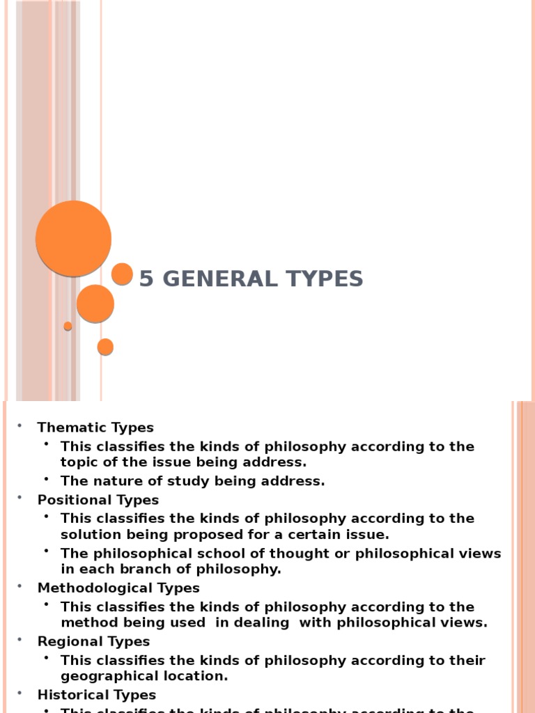 Kinds of Philosophy | PDF | Western Philosophy | Analytic Philosophy