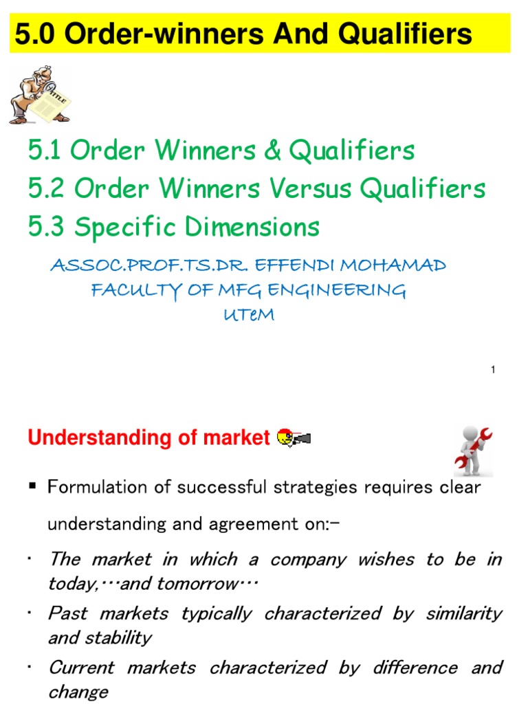 5.0 Order-Winners and Qualifiers 2019 - 2020 PDF | Download Free PDF ...