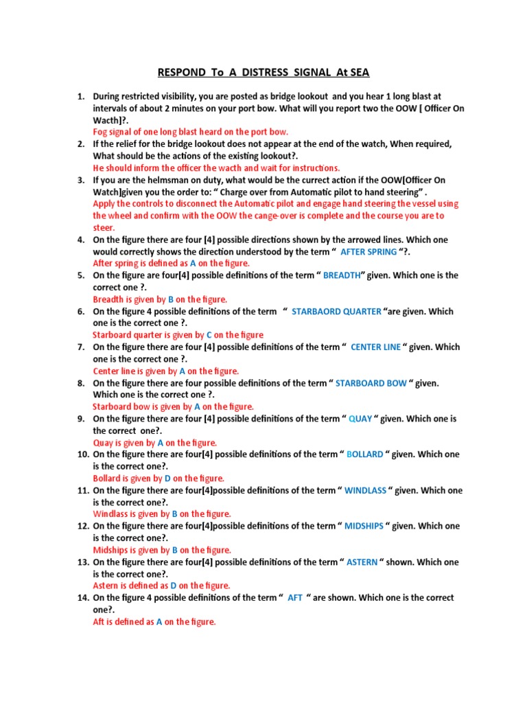Navigating Safety Procedures: A Guide to Responding to Distress Signals ...