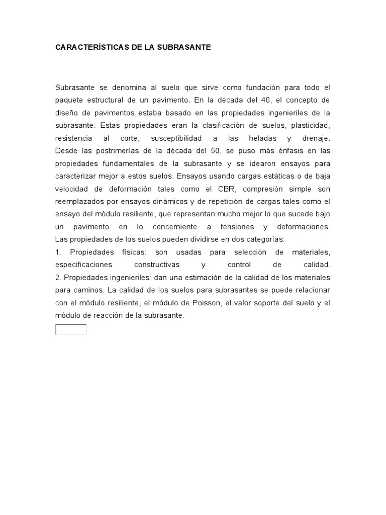 Características de La Subrasante | PDF | Naturaleza | Science