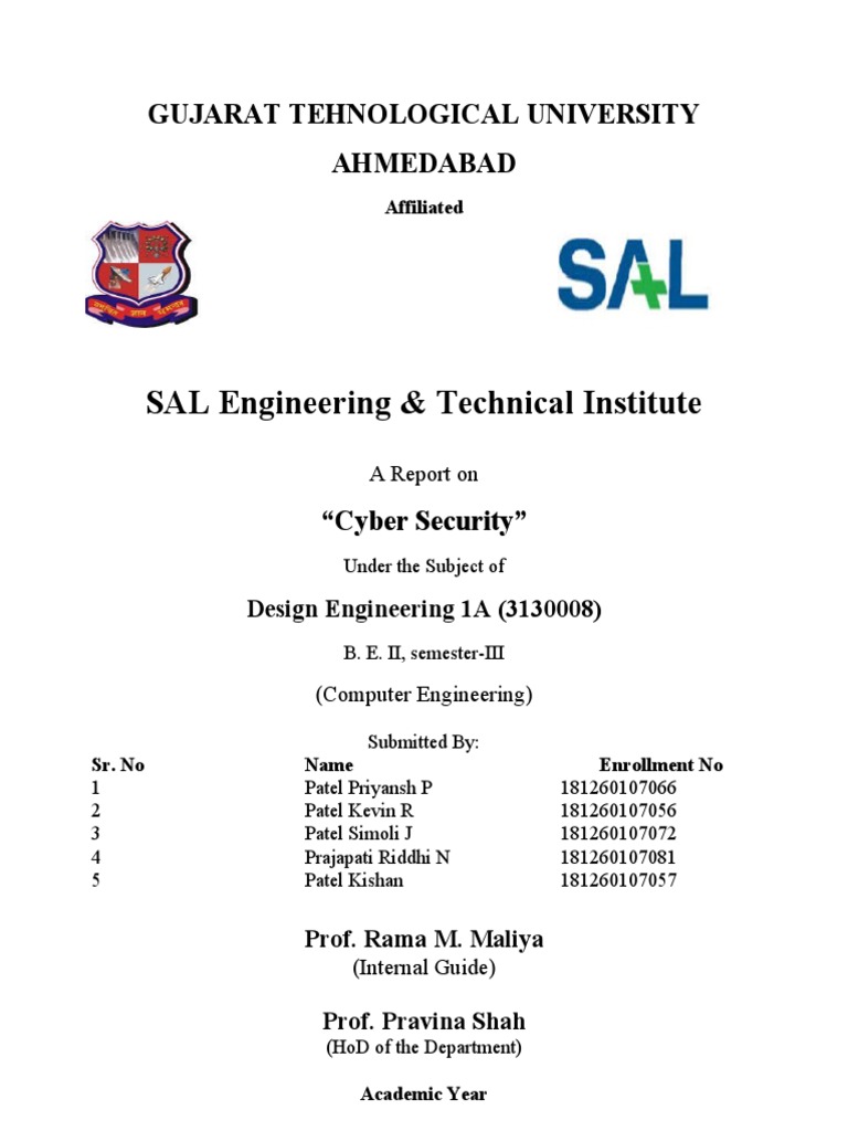SAL Engineering & Technical Institute: Gujarat Tehnological University Ahmedabad | PDF ...