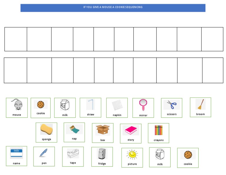 Mouse Cookie Sequencing Activities | PDF