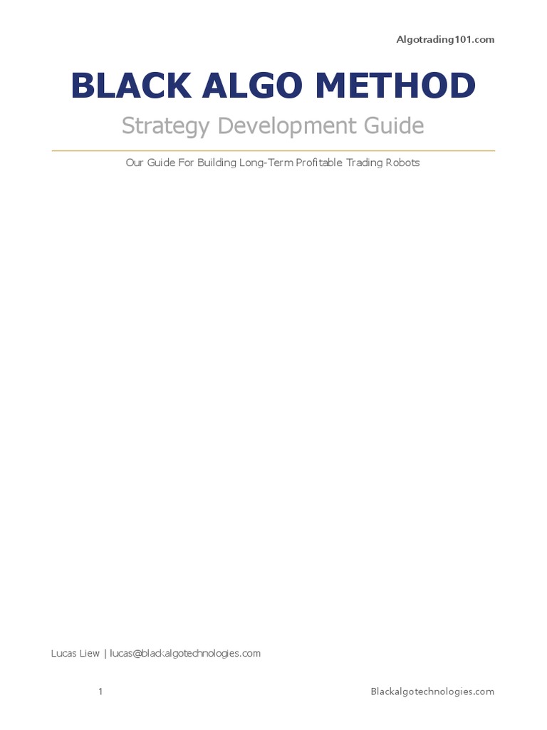 Black Algo Trading Strategy Guide | PDF | Mathematical Optimization ...