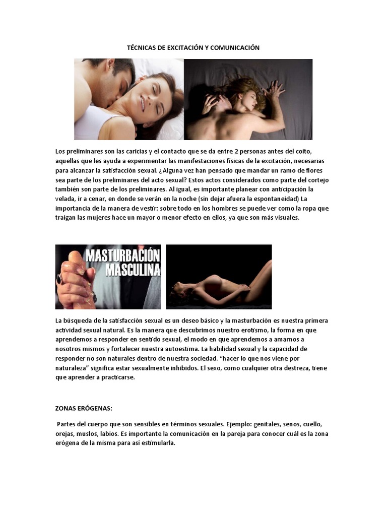 Tecnicas de Excitacion y Comunicacion | PDF | Masturbación | Orgasmo