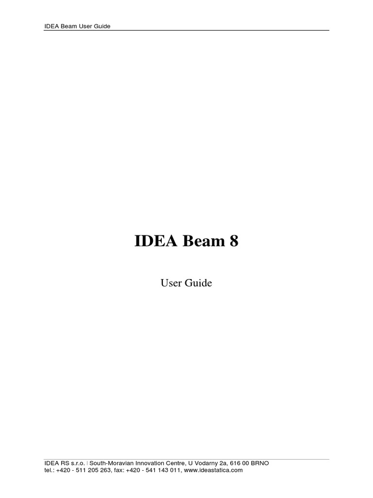 IDEA Beam 8: User Guide | PDF | Prestressed Concrete | Beam (Structure)