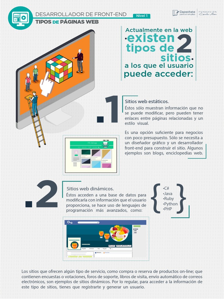 Infografía - Tipos de Sitios Web PDF | PDF | Sitios web | Red mundial
