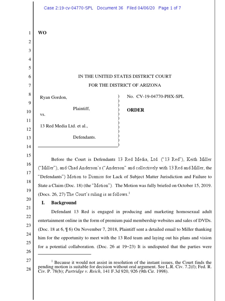 36 Order Dismissing Case | PDF | Federal Rules Of Civil Procedure ...