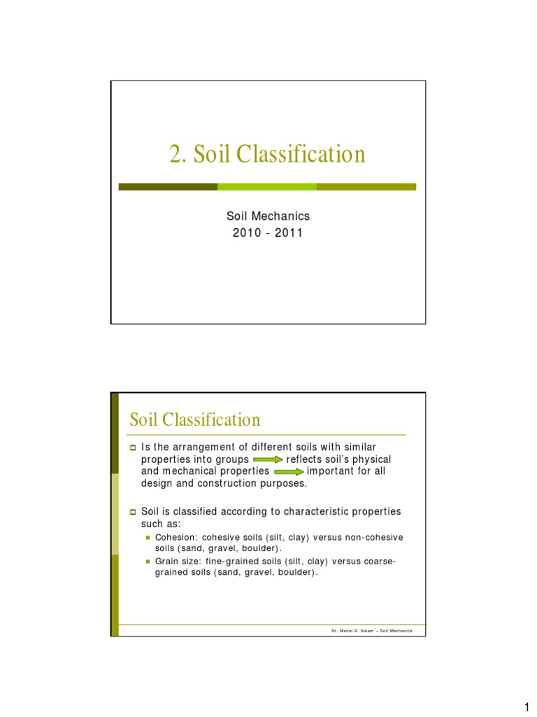 Soil Classification | PDF | Silt | Soil Mechanics