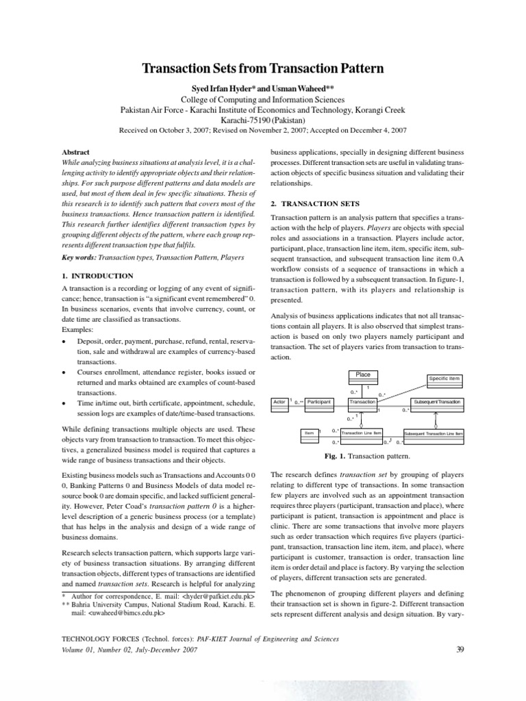 1-Transaction Sets From Transaction Pattern - Jul-Dec07 | PDF ...