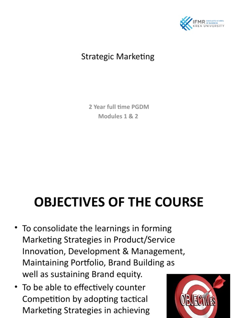 Strategic Marketing Course Overview | PDF | Marketing Strategy ...