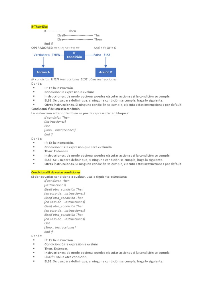 Uso de If Then Else... | PDF | Flujo de control | Programación de ...