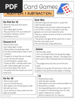 Activity Cards in Math | PDF | Subtraction | Fraction (Mathematics)
