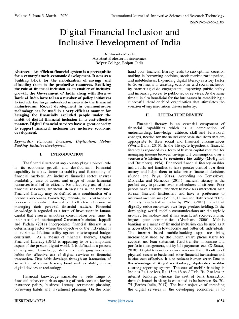 Digital Financial Inclusion and | PDF | Financial Inclusion | Financial ...