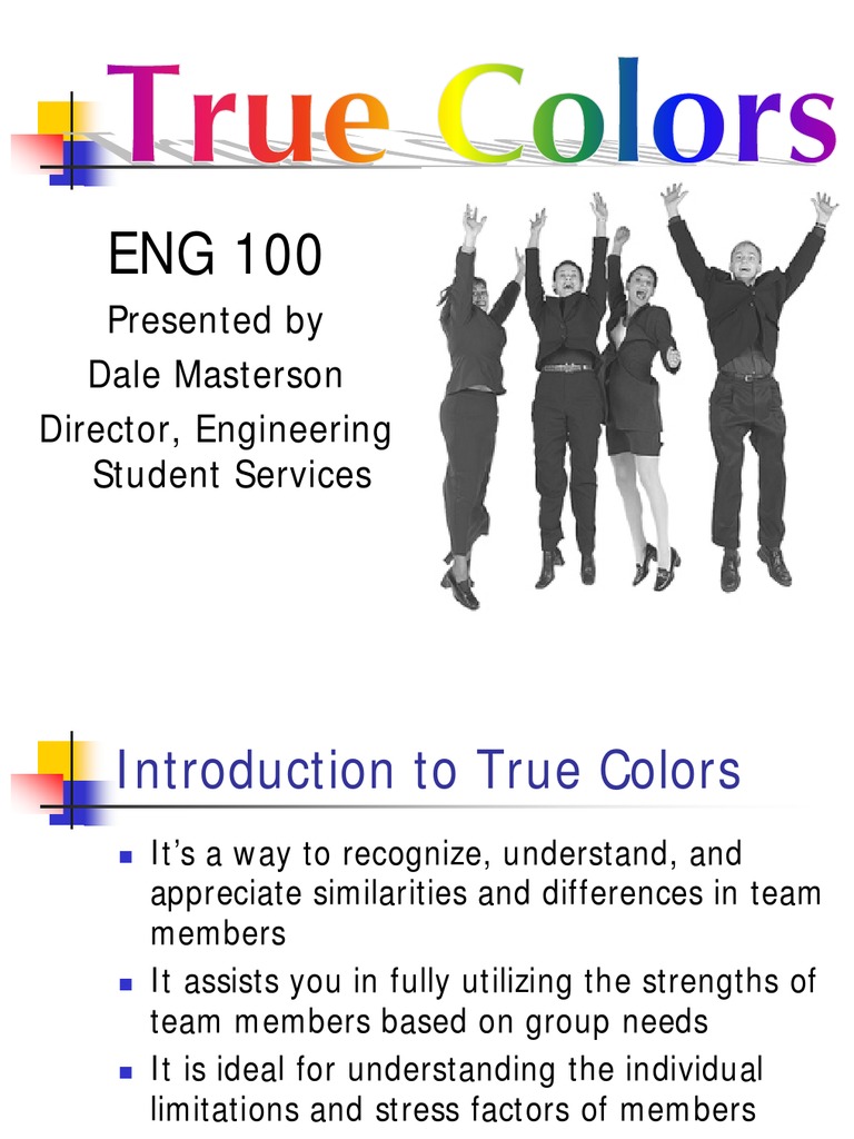 Understanding True Colors in Teams | PDF | Creativity | Stress (Biology)