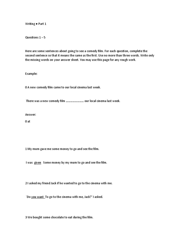 Writing Activity Sample Paper | PDF