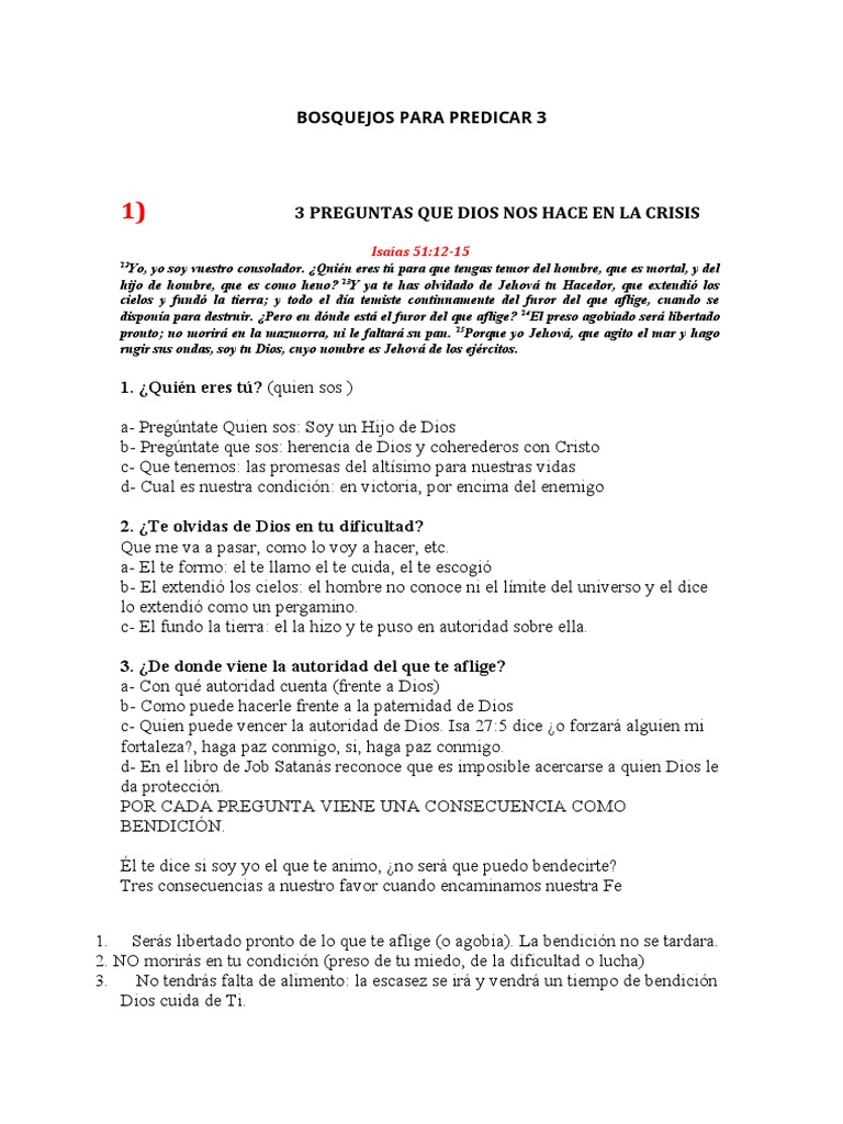 Bosquejos para Predicar 3 | Descargar gratis PDF | Daniel (figura bíblica) | David
