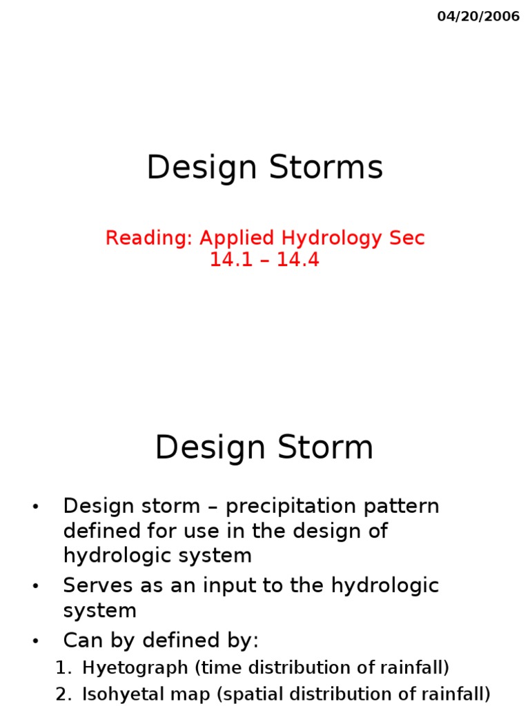 Design Storms | PDF | Flood | Precipitation