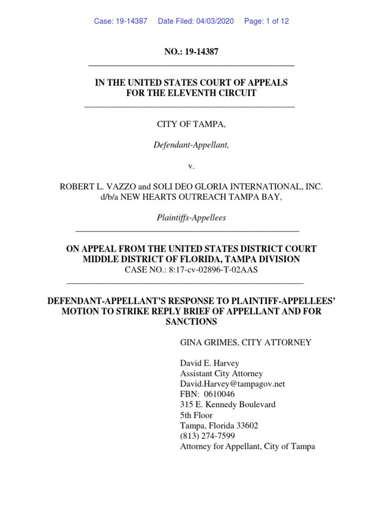 Response To Motion To Strike Reply Brief of Appellant | PDF | United ...